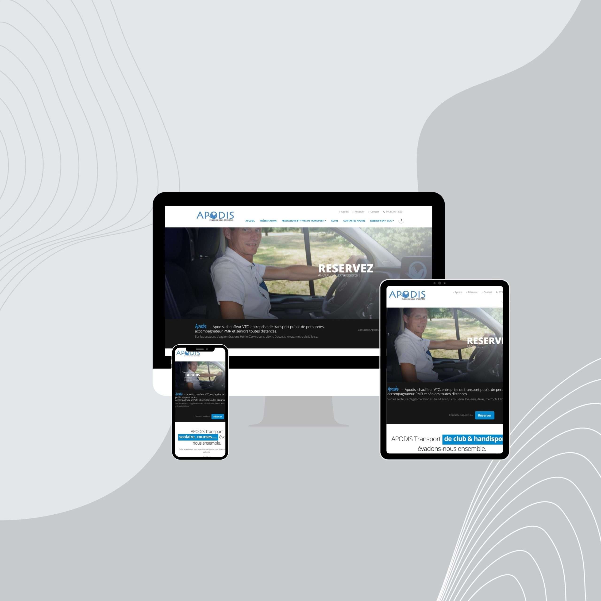 Création du site internet pour APODIS Transport chauffeur VTC - GEDEONWEB